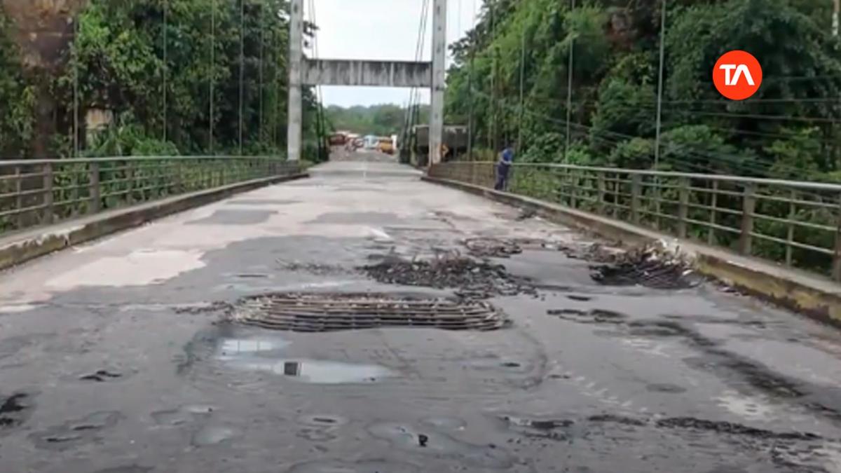 Puente del río Napo cerrado al tránsito vehicular por trabajos de ...