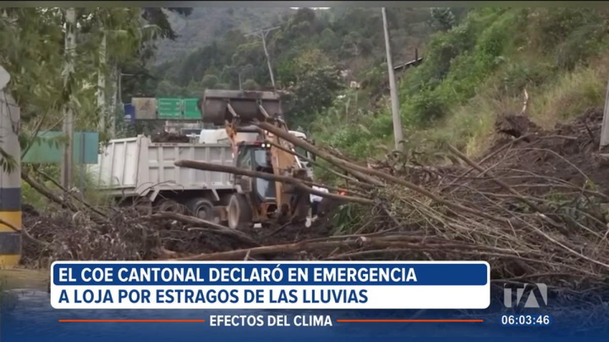 Loja en emergencia por lluvias que afectan vías y servicio de agua potable